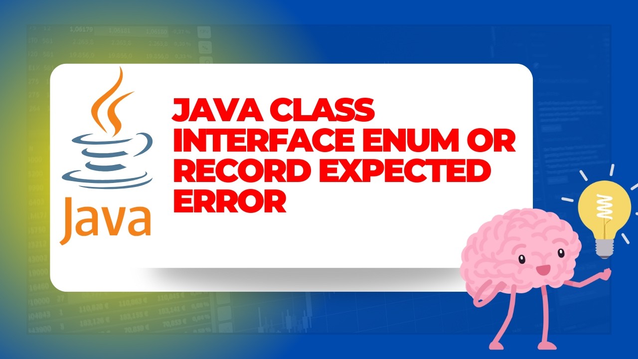 Java Class Interface Enum Or Record Expected Error solved | JAVA Programming | Free Java Tutorial