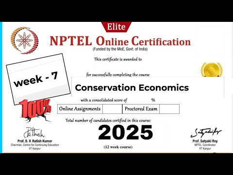 Conservation Economics week - 7 Assignment Answers ll NPTEL 2025