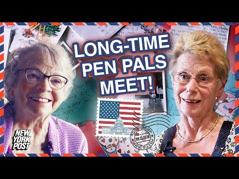 Pen Pals Meet For the First Time - A…: English ESL video lessons