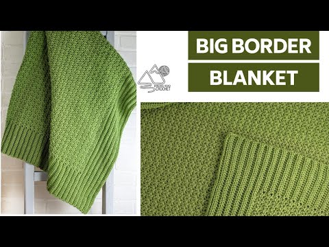CROCHET: Big Border Crochet BLANKET, 9 sizes, easy CROCHET pattern tutorial by Winding Road Crochet