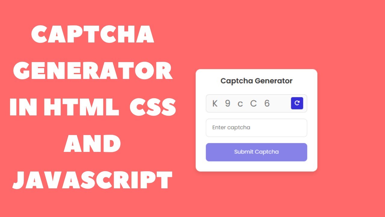 Easy Tutorial: Creating a Captcha Generator using HTML, CSS, and JavaScript | Source code