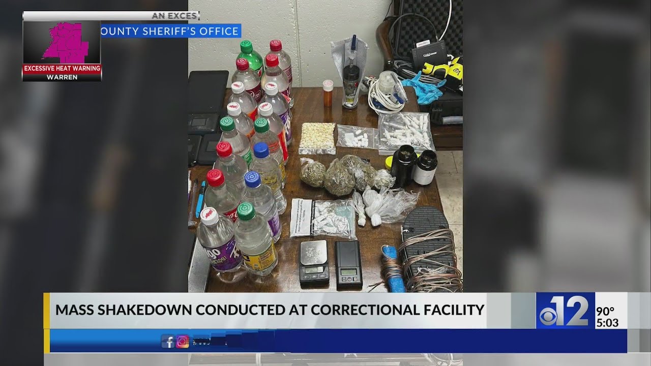 Mass shakedown conducted at Yazoo County Correctional Facility