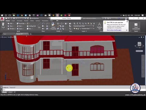 Learn How to Make 3d house in Autocad | AutoCAD Architecture 2017 | 3D House modeling | Lesson ...