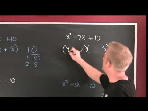 Interactive, Factoring Trinomials Leading Coefficient 1, Main Video