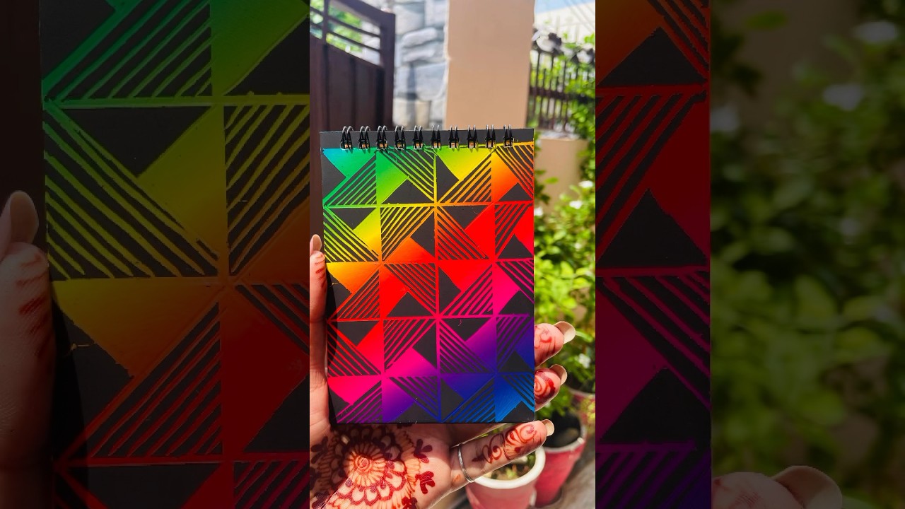 Scratch note magic doodle art | Magical drawing book #share #doodle #diy #scratch #colors #subscribe