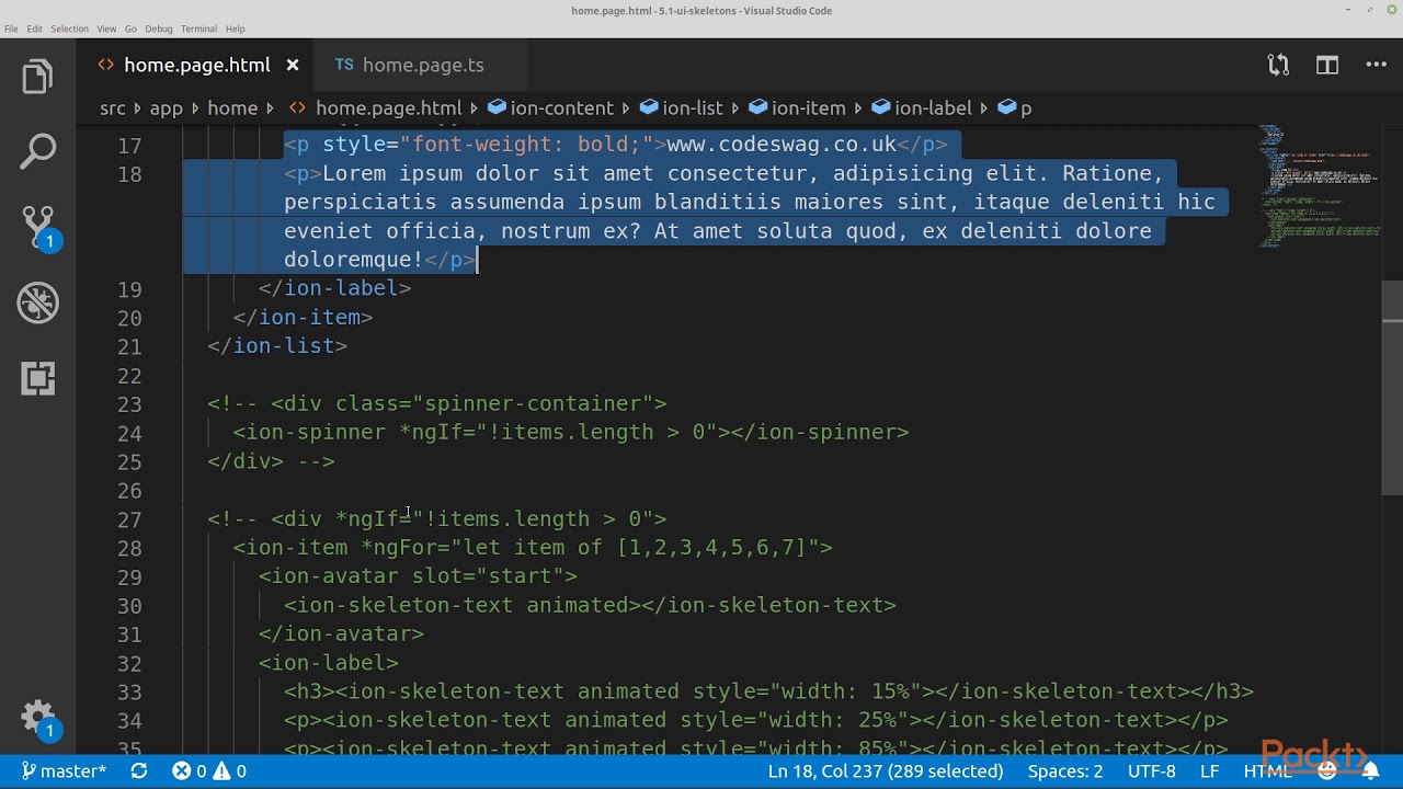 Ionic Framework:Tips Tricks & Techniques: Perceived Performance Using Skeleton Pages | packtpub.com