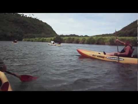 Ali'i Kayaks on Kauai offers a kayaking waterfall eco adventure on the beautiful Wailua River