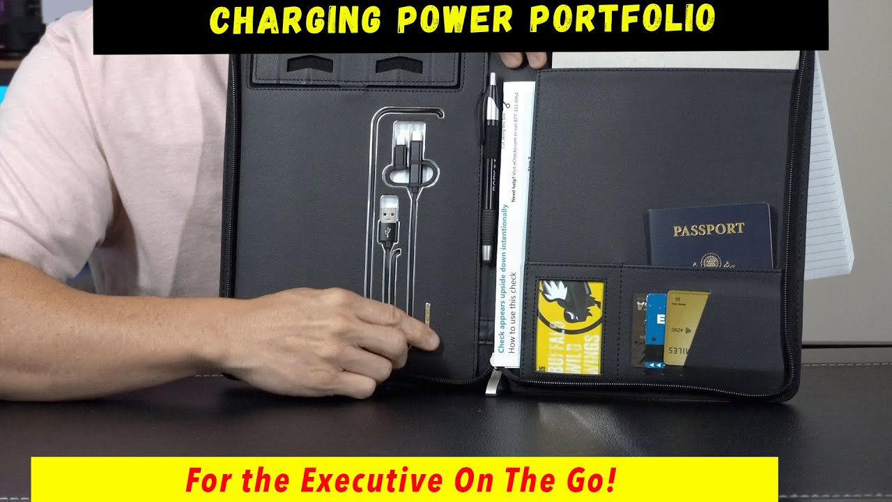 Power Charging Portfolio Organizer