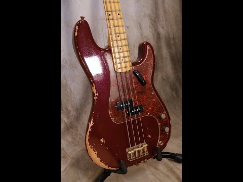 Luthier made Precision bass 2021 Aged Midnight Wine | Reverb