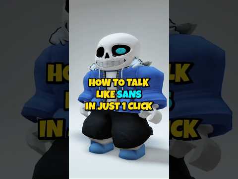 How to talk like Sans in Roblox or any other game #roblox #sans #undertale sans voice changer