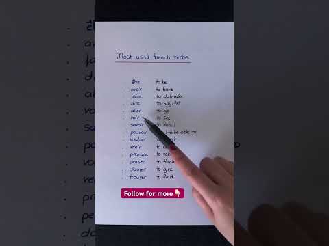 Most used French Verbs🇫🇷👆🏻French verbs with conjugation #frenchclass #frenchlanguage #french