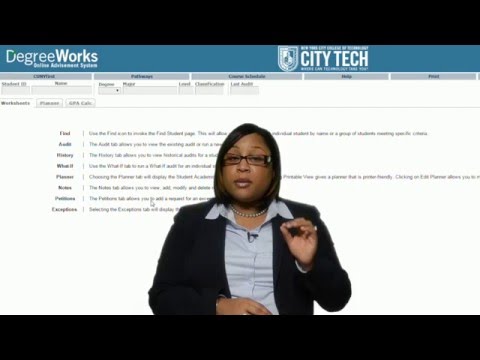 CIty Tech: Degreeworks online advisement tool