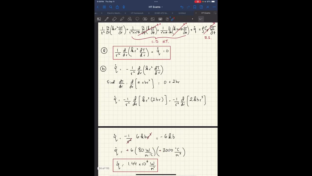 Heat Transfer Practice Exam 1 Solutions