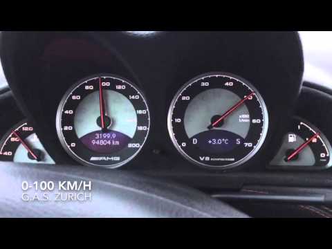 Mercedes-Benz SL 55 AMG V8 Kompressor 0-100 km/h acceleration