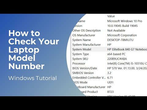 How to Check Your Laptop Model | Model Number