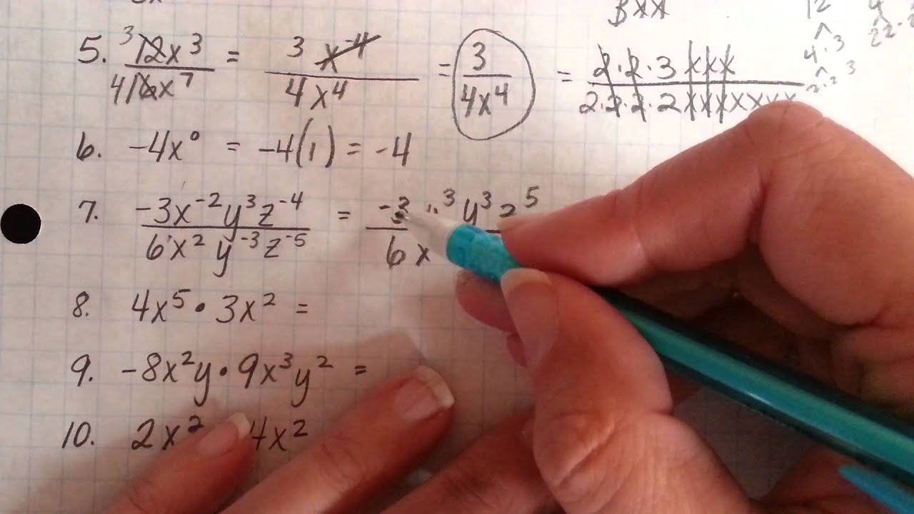 Exponent Rules quiz 1