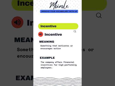 Meaning of Word INCENTIVE #shortvideo #english #learning