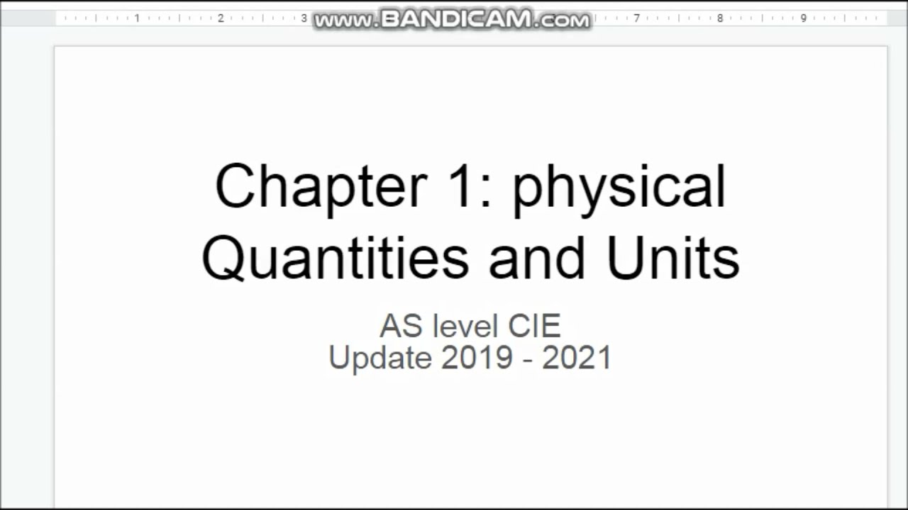 AS-LEVEL PHYSICS 9702 [ summarized notes ] part 1