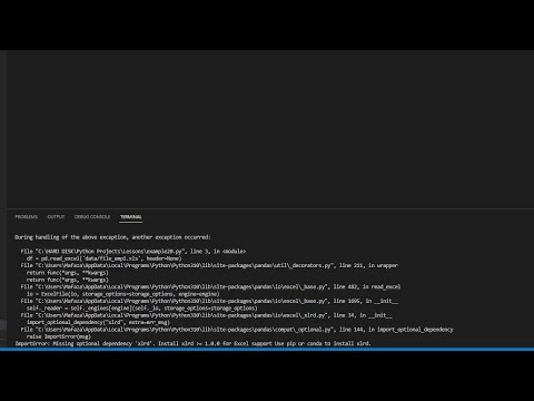 ImportError: Missing optional dependency 'xlrd' | Convert xls to xlsx | Python