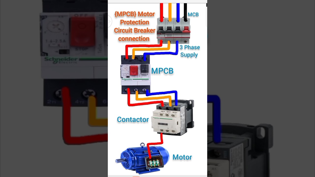 MPCB} Motor Protection Circuit Breaker connection Wiring