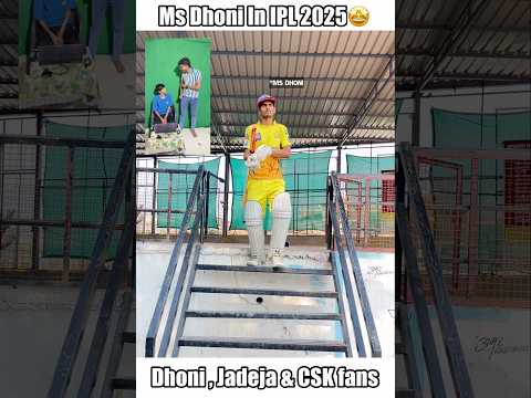 Ms Dhoni batting Entry in IPL 2025♥️ ft. Jadeja, Dhoni & CSK #shorts #cricket