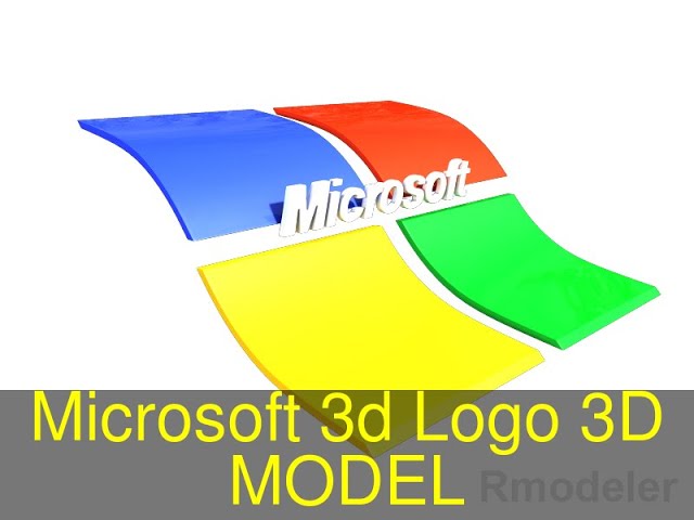 Microsoft 3d Logo 3D Model - FlatPyramid