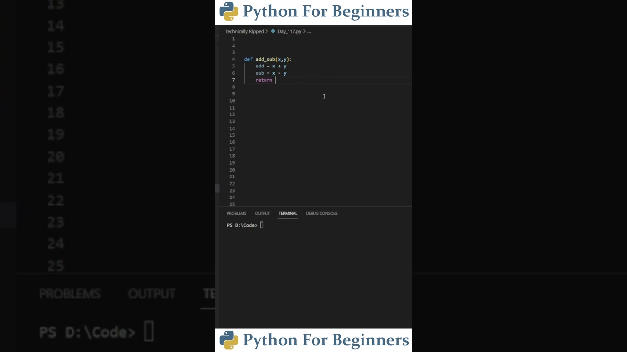 Return Multiple Values From A Function | Python For Beginners