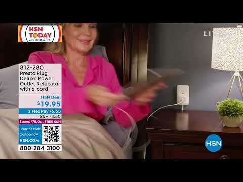Presto Plug Deluxe Power Outlet Relocator with 6' cord