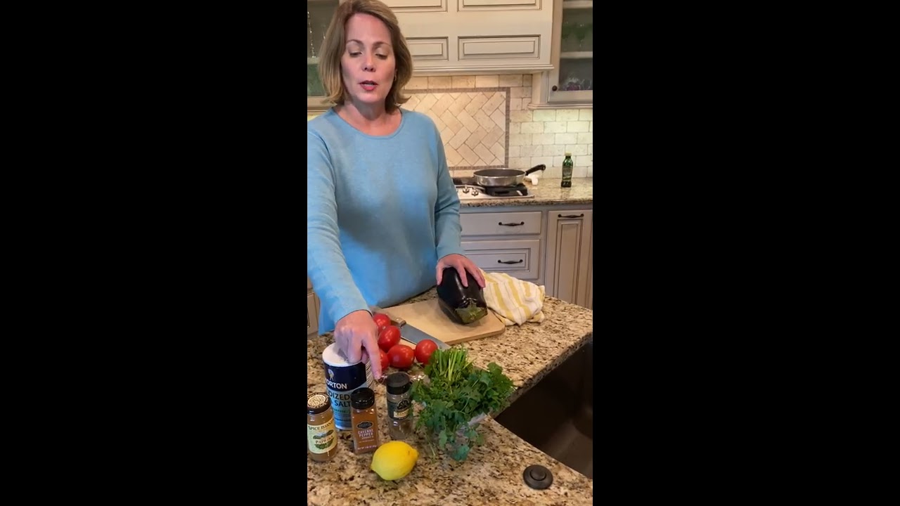 Kim Brown cooking at home
