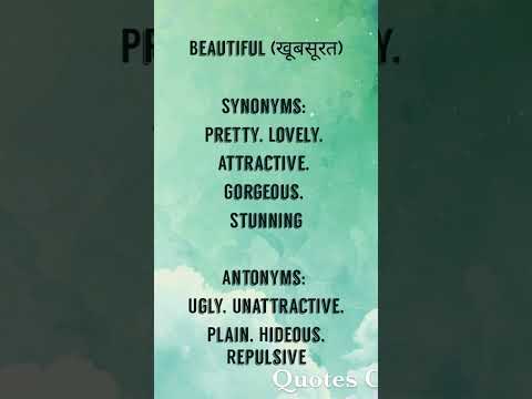 Antonym and synonyms