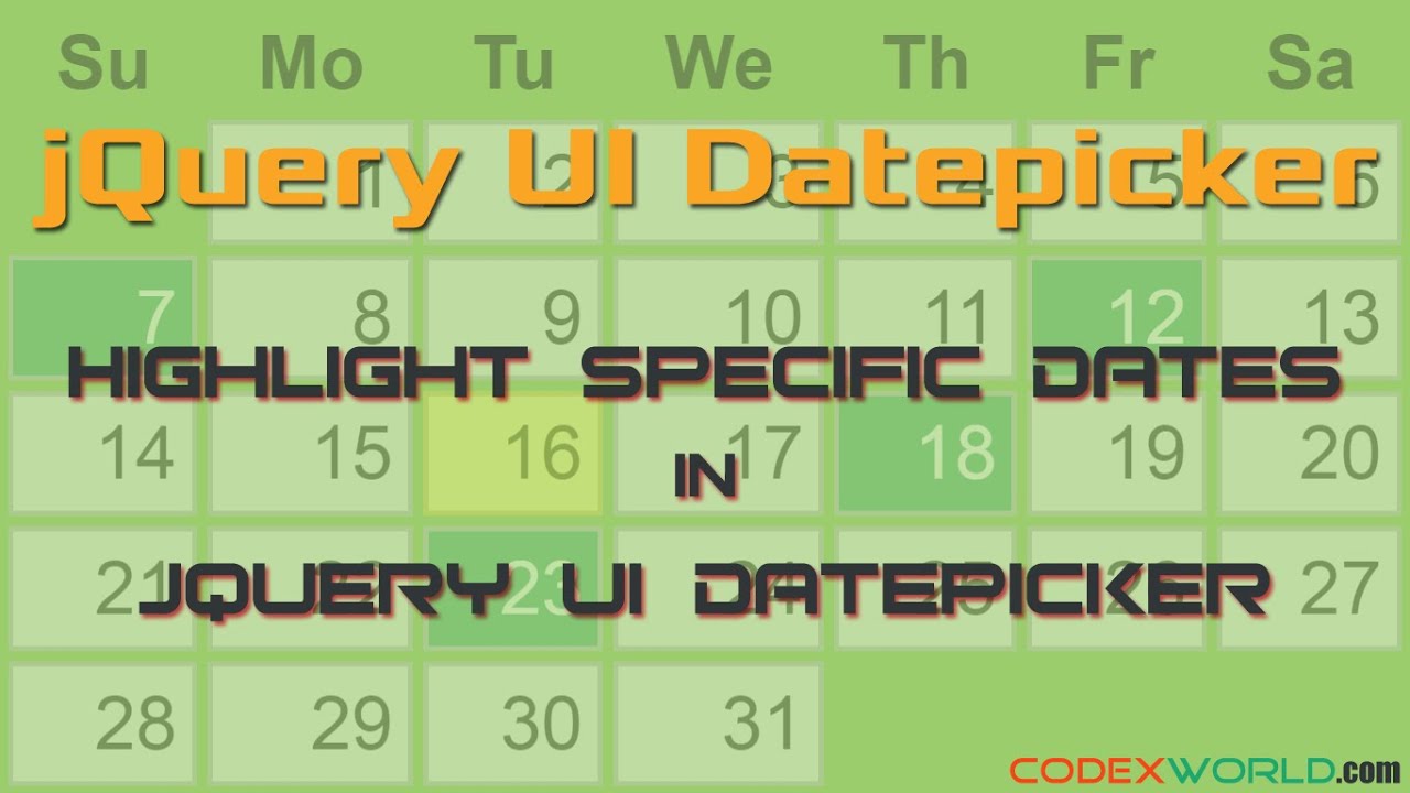 How to Highlight Specific Dates in jQuery UI Datepicker