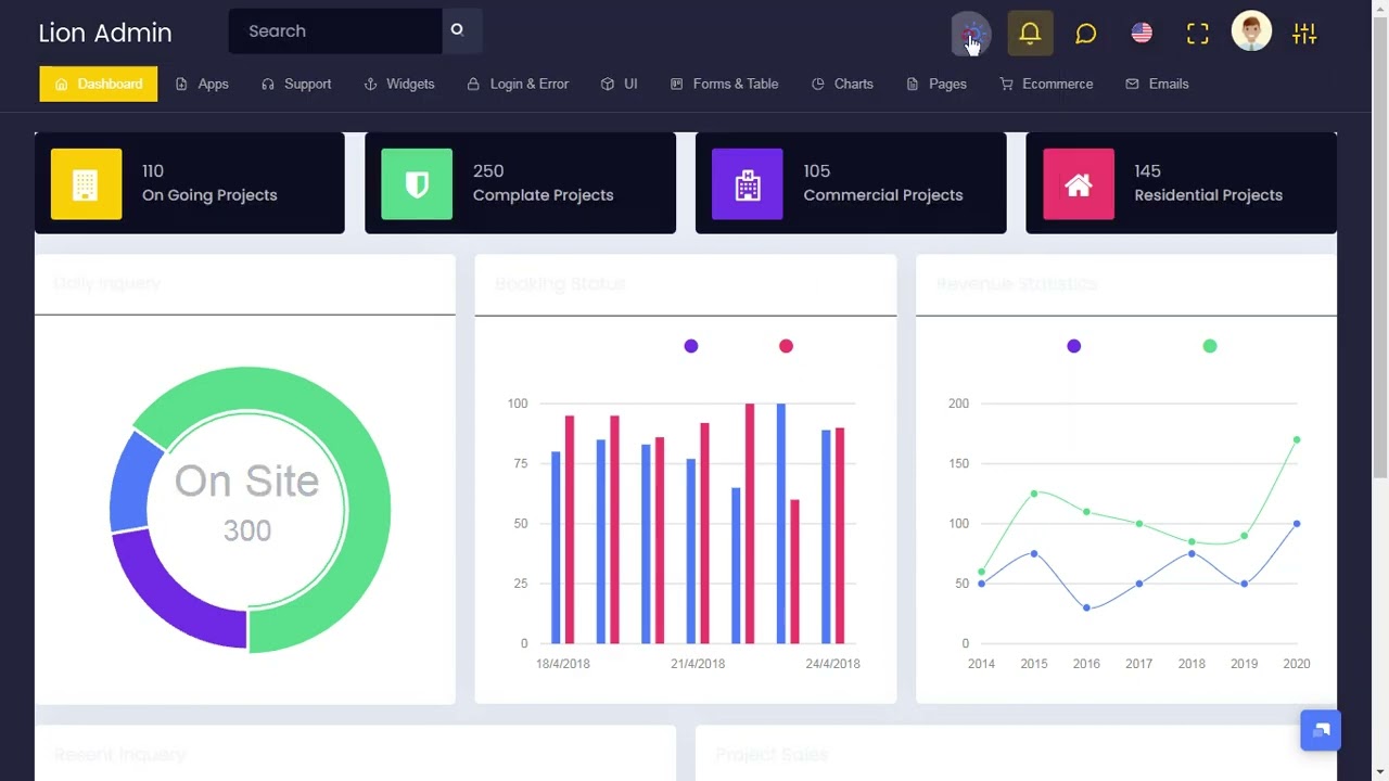 Bootstrap 5 Admin Dashboard Template with Horizontal LTR Light Theme