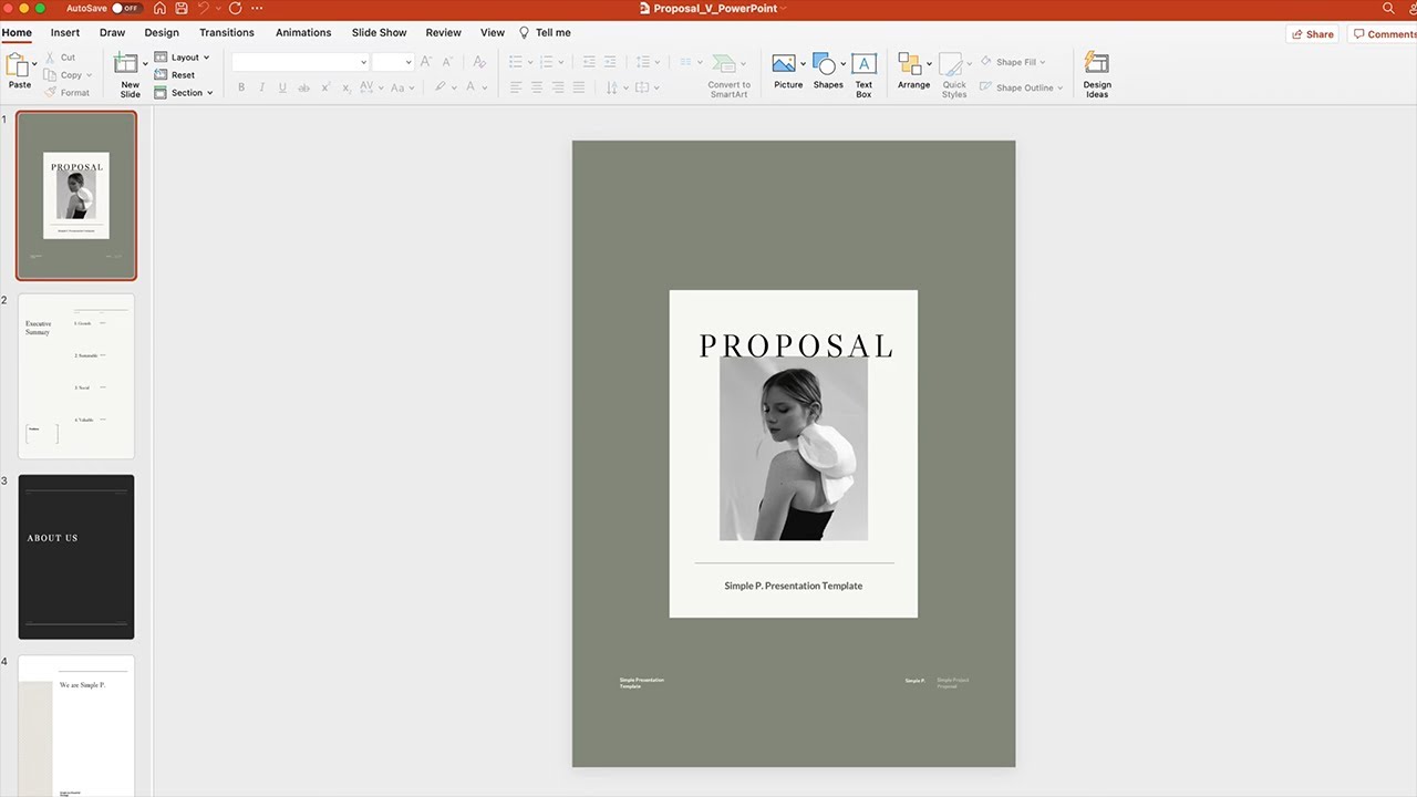 Proposal Vertical PowerPoint Template [Preview]