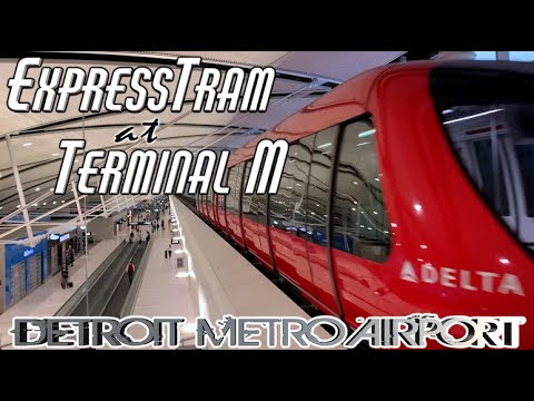 Riding the ExpressTram Train - Delta Terminal M - Detroit Metro Airport DTW - Trip Report