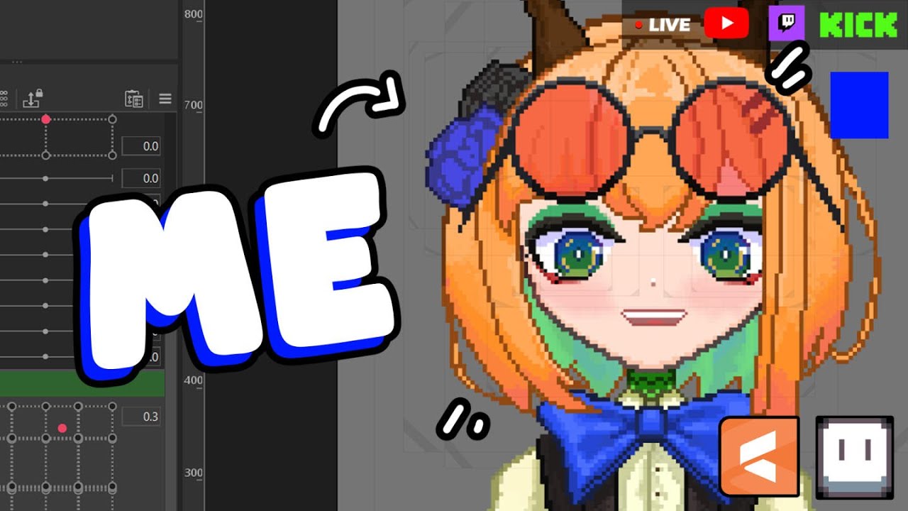 【Live2D Rigging】Making My Own Pixelart Model