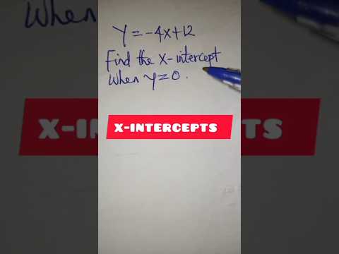 Find x-intercepts when y=0 #intercept #maths #shortvideo