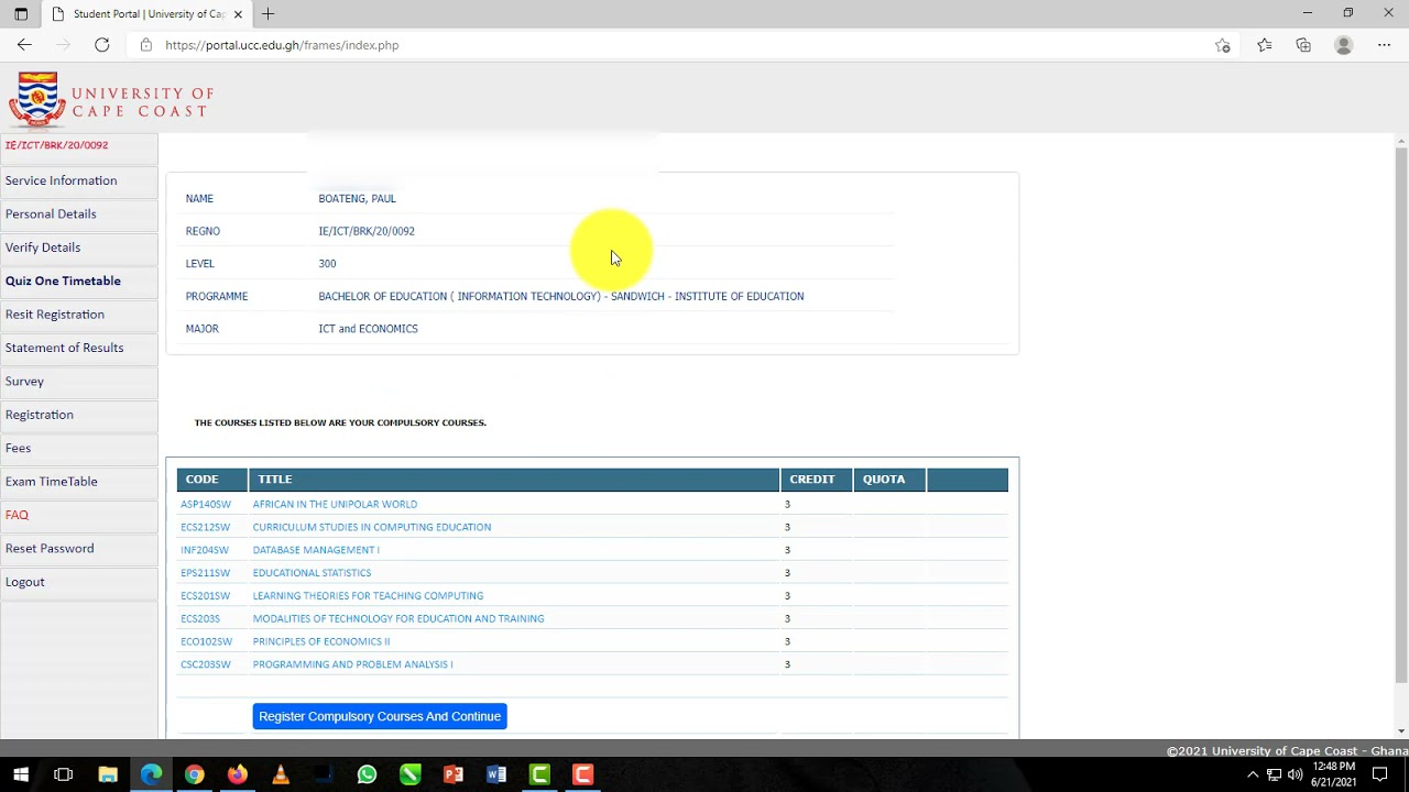 UCC Course Registration Procedure Made Simple