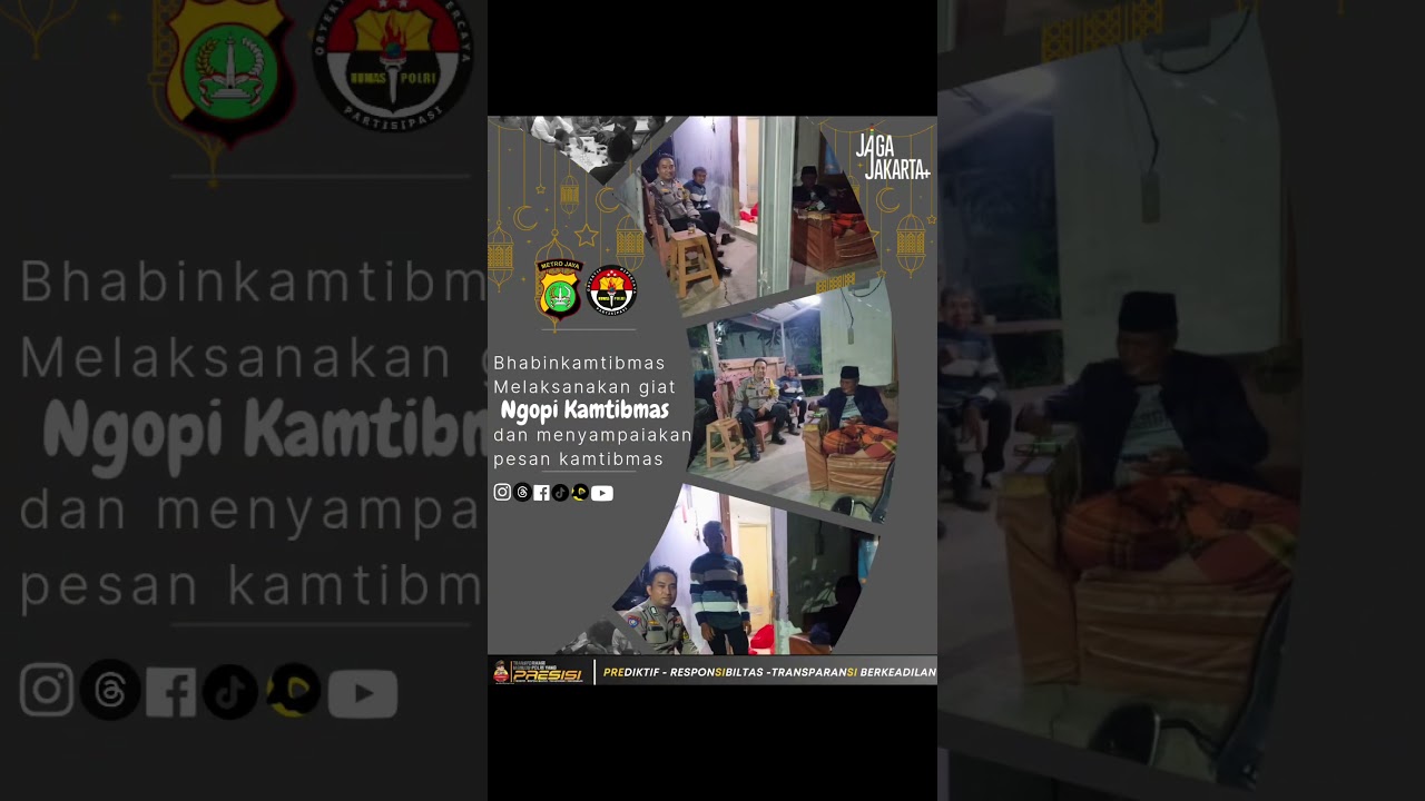 Bripka Acep, melaksanakan giat ngopi kamtibmas di wilayah Desa Serang dan menyampaikan himbauan