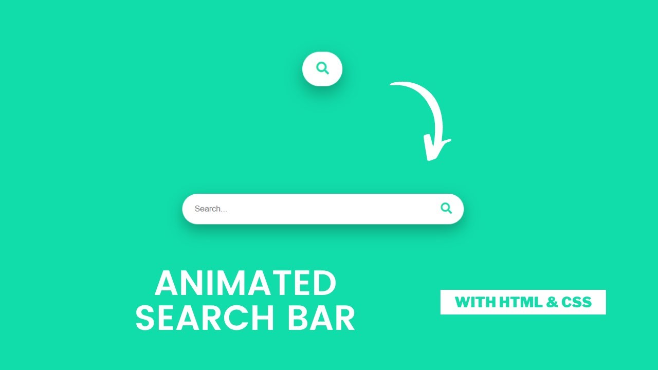 How to create Animated Search Bar using HTML and CSS | Website Search Box