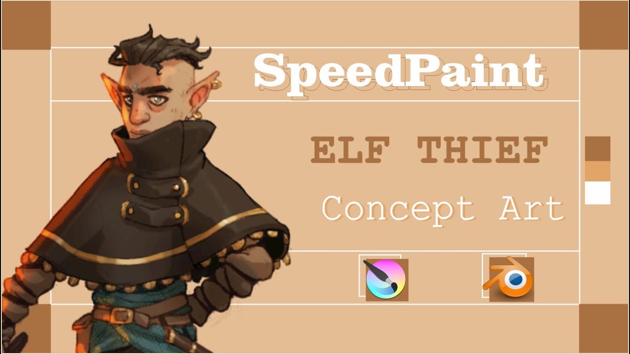 RPG Character Design - Elf Thief - Speedpaint