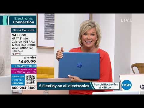 HP 17.3" Intel Celeron 4GB RAM 128GB SSD Laptop with MS ...