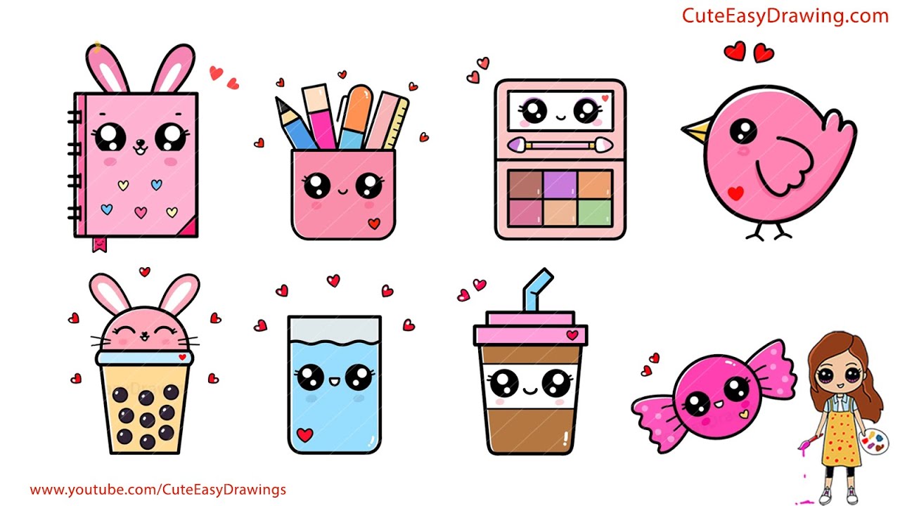 Cute Easy Drawing Video Collection for Kids ❤️ 60 Minutes Long Drawing Video Sunday Special ❤️