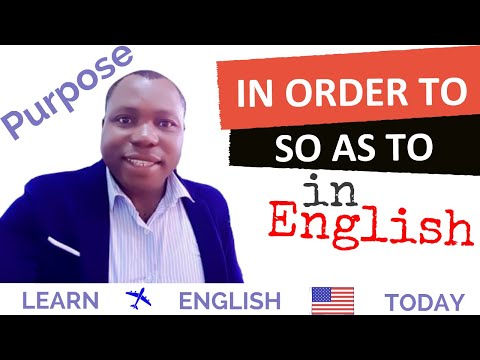 Grammar Tutorial - Using 'in order t…: English ESL video lessons