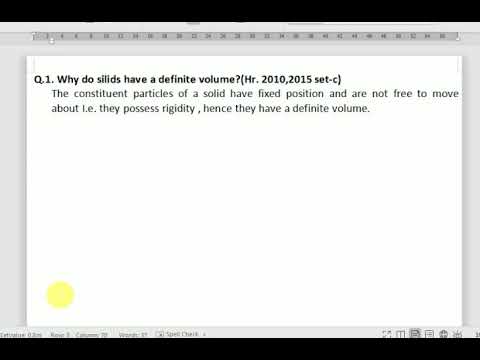Why solid has definite volume.