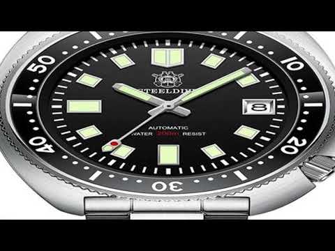 Steeldive SD1970 White Date Background 200M Wateproof AR Coating Sapphire Glass NH35 Black DIal Turt