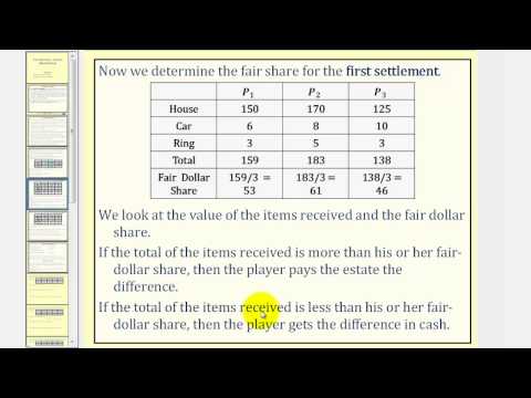 Fair Division: The Sealed Bid Method
