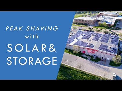Peak shaving electricity with solar & storage