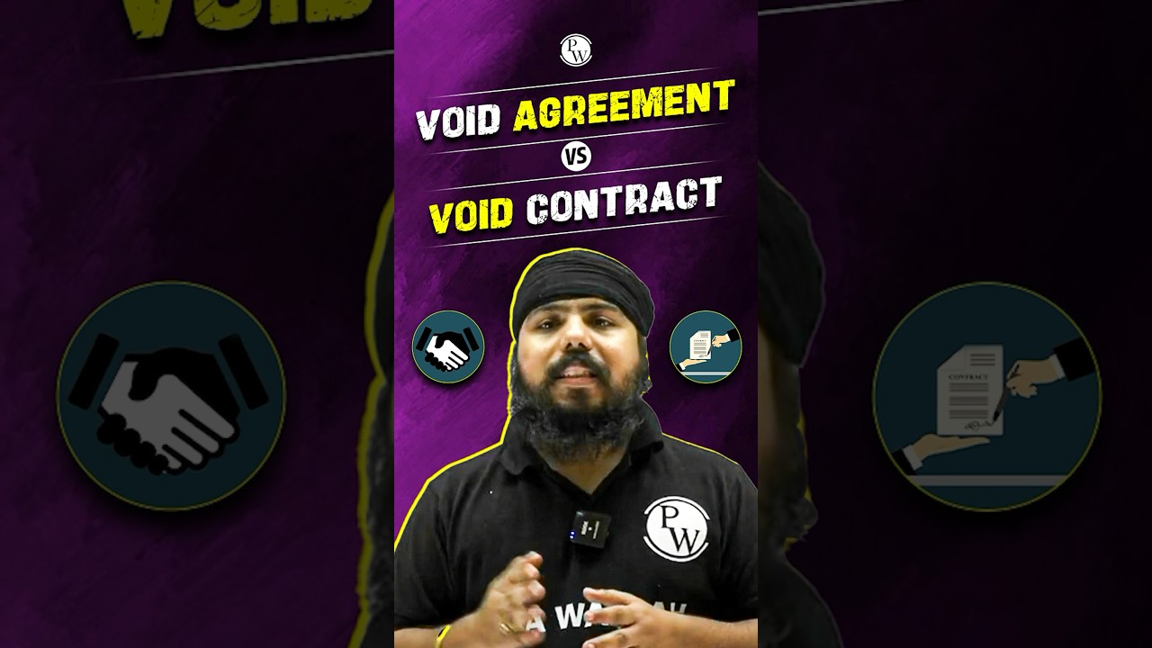 Void Agreement Vs Void Contract #PW #Shorts #CAPreparation