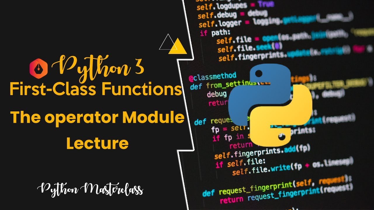 5.17 - The operator Module in Python || Lecture