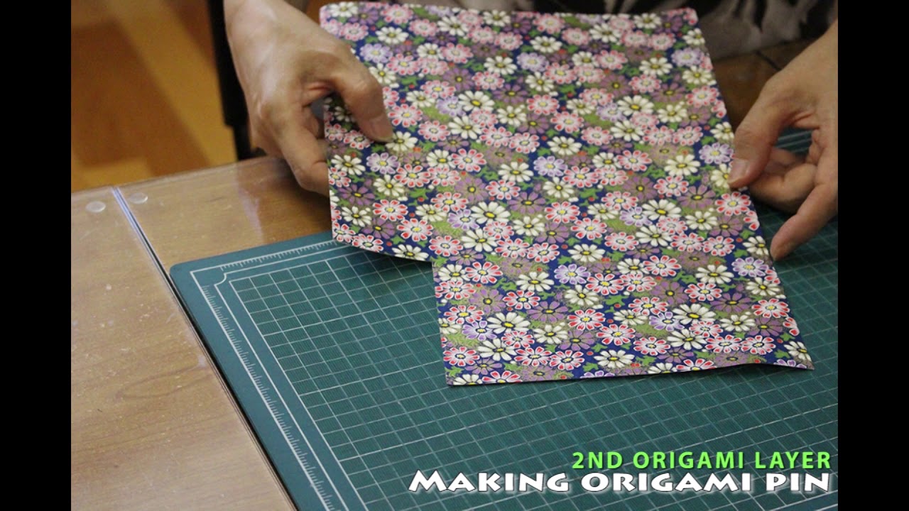 MaryGami - Making Origami stick pin by Mary Lee
